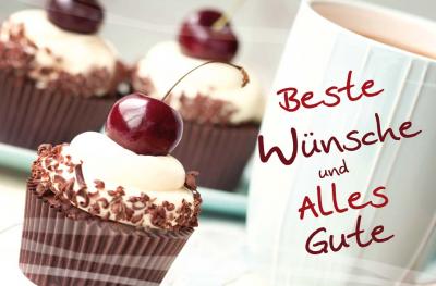 DieGeschenkkorbmacher - Grußkarte Die besten Wünsche und alles Gute